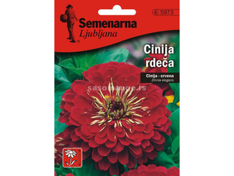 Cveće 10 kesica Lepi čovek - Cinija - crvena - Zinnia elegans 5973