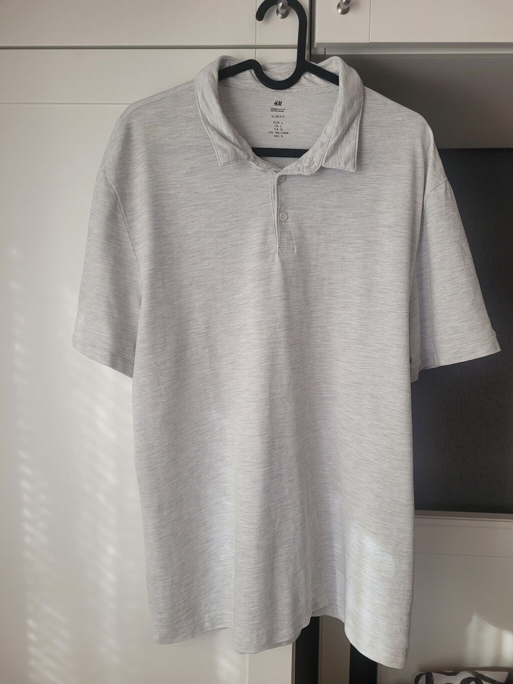 Men's T-shirt L (EU 40), bоја - Siva