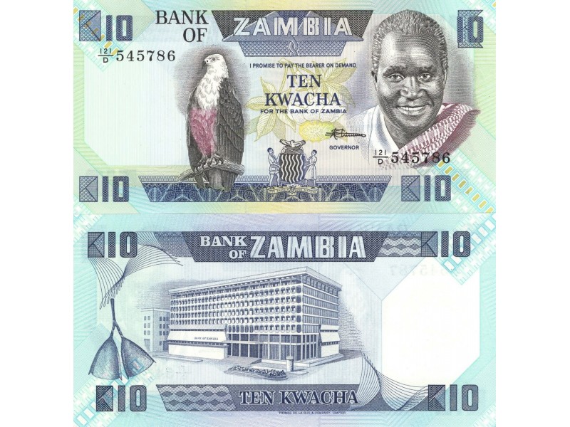 ZAMBIA 10 Kwacha 1986 UNC, P-26