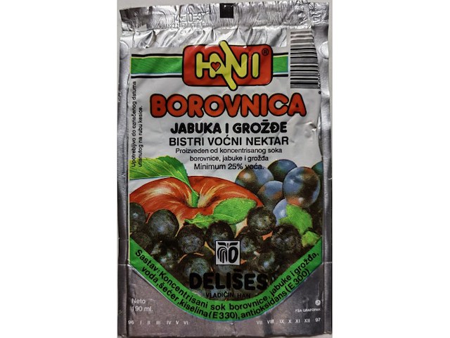 Sok Hani borovnica,jabuka i grozdje