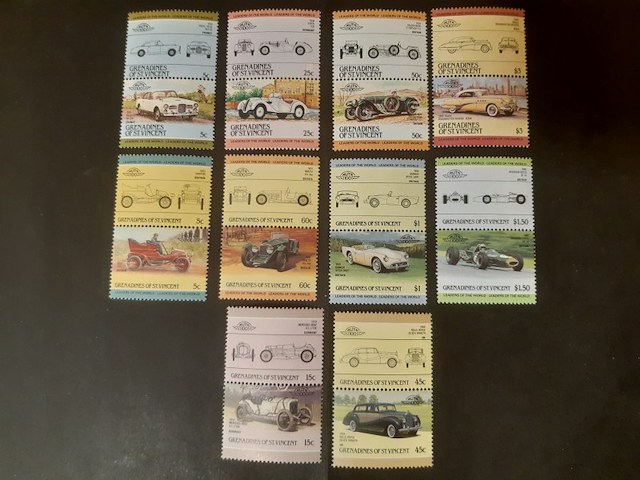 Automobili Oldtajmeri Grenadines SV **  lot od 10x2