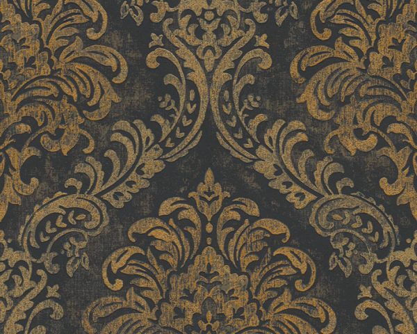 LIVINGWALLS WALLPAPER «BAROQUE, BLACK, GOLD, METALLIC» 391123