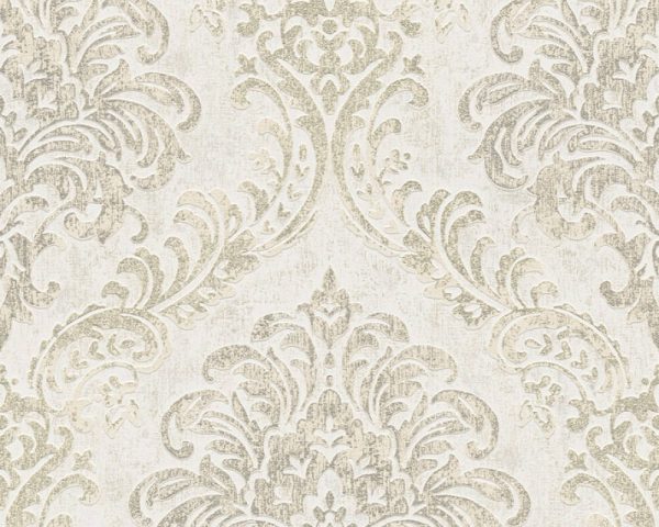 LIVINGWALLS WALLPAPER «BAROQUE, GOLD, METALLIC, WHITE» 391122