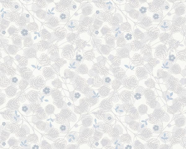 LIVINGWALLS WALLPAPER «FLORAL, BLUE, GREY, WHITE» 391111