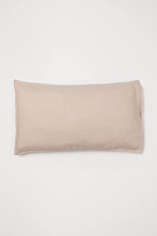 Washed linen pillowcase