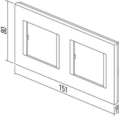 OKVIR 2X2M ES SREBRNI LINE 24292 TEM MODUL