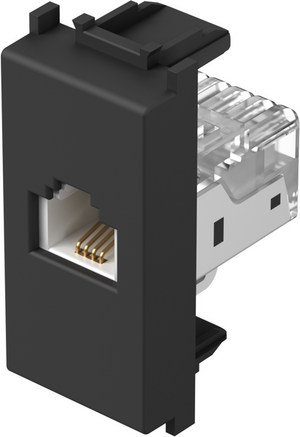 UTICNICA KOMUNIKACIONA BEZ MASKICE RJ45 CAT5E 1M CRNA TEM MODUL