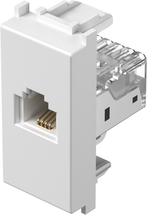 UTICNICA TELEFONSKA RJ12 1X6/6 1M BELA KEY BE 17776 TEM MODUL