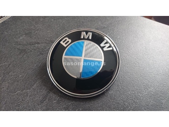 NOV BMW znak za haubu 82mm KARBON