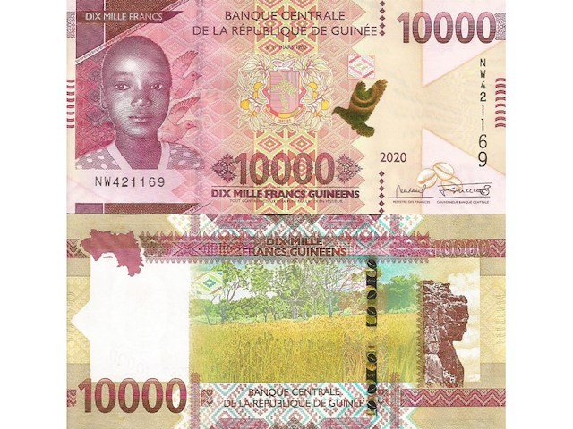 Guinea 10.000 francs 2020. UNC