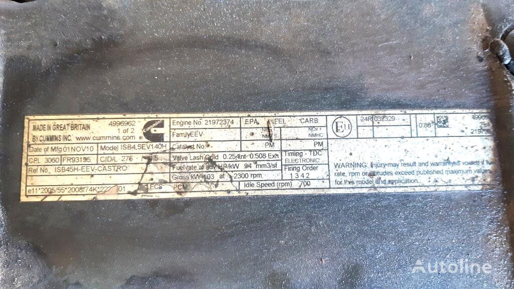 Cummins ISB4 5 EV 140H motor za kamiona
