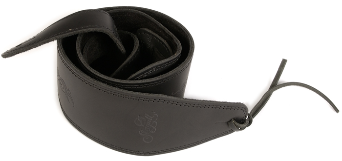 Seagull Black Leather Guitar Strap