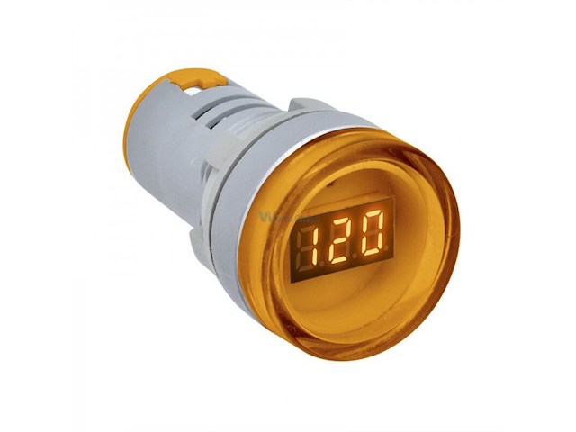 LED voltmetar 60-500VAC 22mm zuti