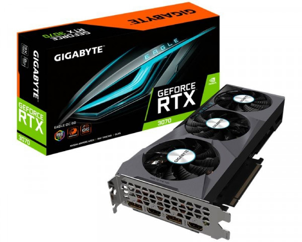 GIGABYTE nVidia GeForce RTX 3070 EAGLE 8GB 256bit GV-N3070EAGLE-8GD rev 2.0 LHR