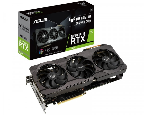 ASUS nVidia GeForce RTX 3070 V2 OC 8GB 256bit TUF-RTX3070-O8G-V2-GAMING