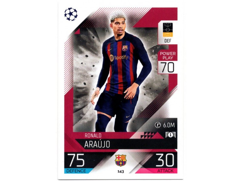 143.Ronald ARAUJO -FC BARCELONA- Match ATTAX 2023