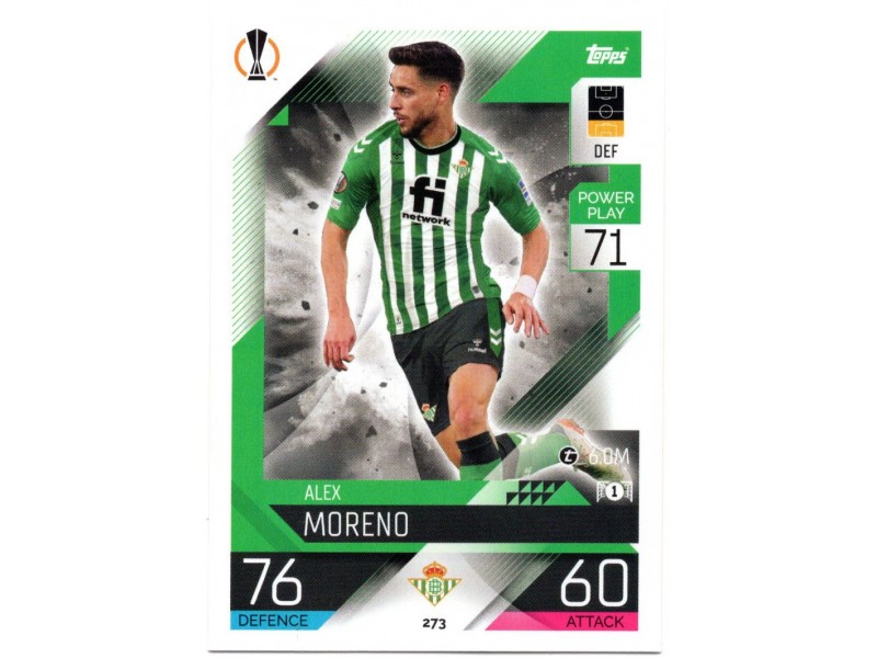 273.Alex MORENO -REAL BETIS BALOMPIE - Match ATTAX
