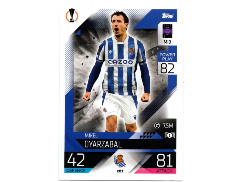 287.Mikel OYARZABAL -REAL SOCIEDAD DE FUTBOL- TOPPS