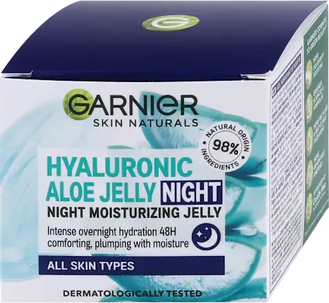GARNIER SKIN NATURALS
HYALURONIC ALOE JELLY noćni hidratantni gel za lice, 50 ml