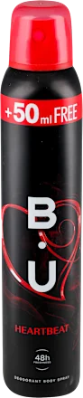 B.U.
HEARTBEAT dezodorans u spreju, 150+50ml gratis, 200 ml