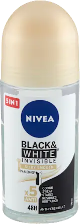 NIVEA
Black & White Invisible deo roll-on Silky Smooth, 50 ml