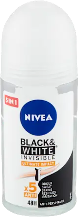 NIVEA
Black & White Invisible deo roll-on, 50 ml