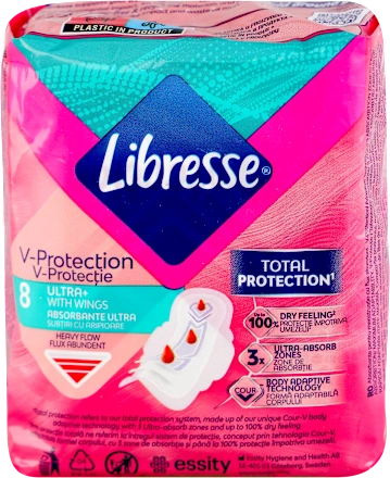 Libresse
freshness & protection ciklusni ulošci sa krilcima – ultra long, 8 kom