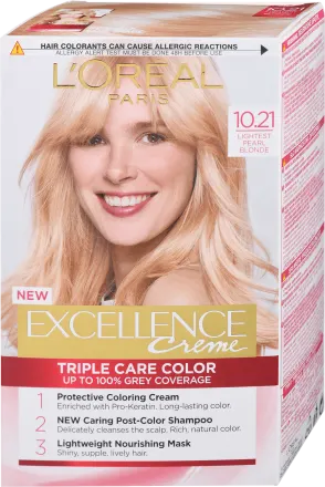 L'ORÉAL PARiS EXCELLENCE CREME
Boja za kosu - 10.21 Lightest Pearl Blonde, 1 kom