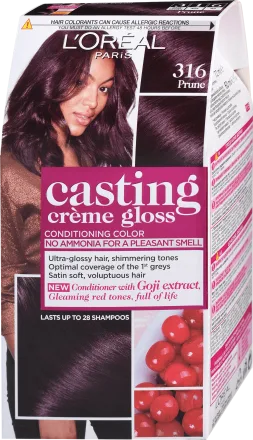 L'ORÉAL PARiS CASTING CREME GLOSS
Boja za kosu - 316 Prune, 1 kom