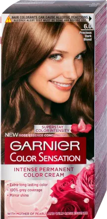 GARNIER Color Sensation
Boja za kosu - 6.0 Precious Dark Blond, 1 kom