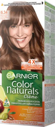 GARNIER Color naturals
Boja za kosu br. 6.34 bakarno zlatno tamno plava, 1 kom