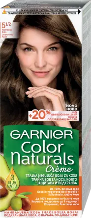 GARNIER Color naturals
Boja za kosu br. 5 1/2 kremasta kafa, 1 kom