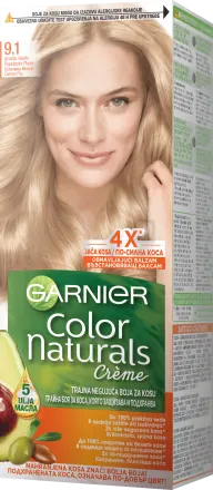 GARNIER Color naturals
Boja za kosu - br. 9.1 , izrazito blistava svetlo plava, 1 kom