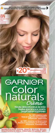 GARNIER Color naturals
Boja za kosu br. 8N nude srednje plava, 1 kom