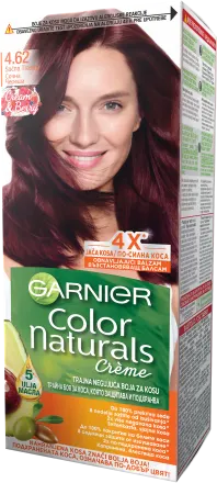 GARNIER Color naturals
Boja za kosu br. 4.62 sočna trešnja, 6 kom