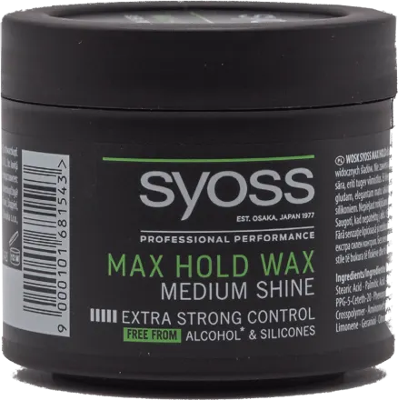 syoss
MAX HOLD vosak za oblikovanje kose, 150 ml