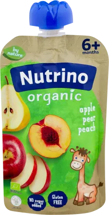 Nutrino
Organic pauč - jabuka, kruška i breskva, 100 g