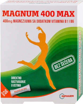 INPHARM
MAGNUM 400 MAX, 20 kom
Dodatak ishrani
