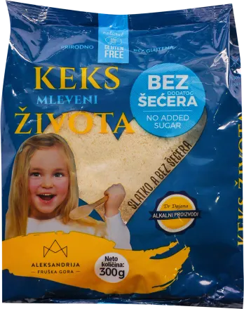 Aleksandrija
Mleveni keks života, 300 g