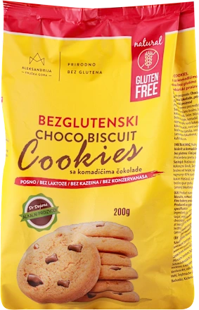 Aleksandrija
BEZGLUTENSKI CHOCO BISCUIT - COOKIES 200 g