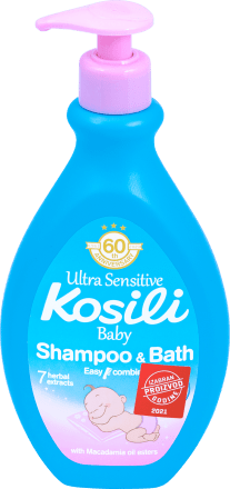 Kosili
Ultra Sensitive šampon i kupka za bebe sa pumpicom- plava, 400 ml