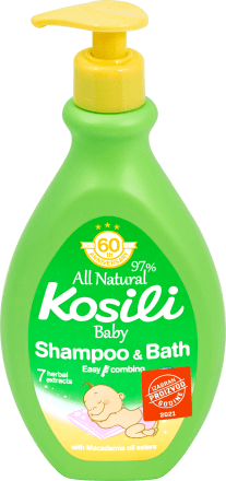 Kosili
All Natural šampon i kupka za bebe, sa pumpicom, 400 ml