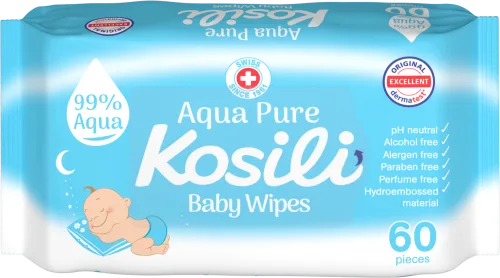 Kosili
Aqua Pure vlažne maramice, 99% voda, 60 kom