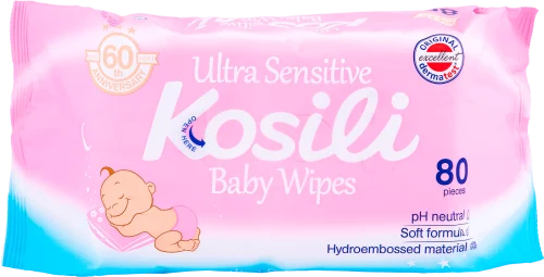 KosiliUltra Sensitive vlažne maramice - roze, 80 kom