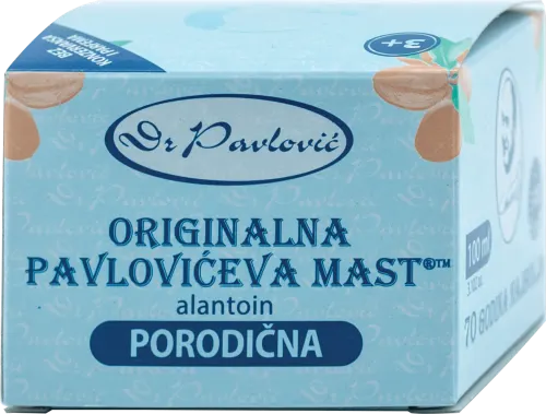 Dr Pavlović
ORIGINALNA PAVLOVIĆEVA MAST PORODIČNA - sa alantoinom, od 3. godine, 100 ml