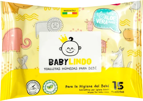 Baby Lindo
Vlažne maramice za bebe sa aloe verom, 15 kom