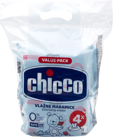 Chicco
Vlažne maramice za bebe, 4x72 kom., 288 kom