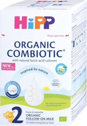 HIPP
ORGANIC COMBIOTIC® 2 prelazno mleko za odojčad, od 6. meseca, 800 g
Prelazno mleko