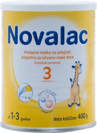 Novalac
Prelazno mleko za odojčad 3, od 1 do 3 godine, 400 g
Prelazno mleko