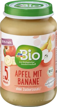 dmBio
Bebi kašica - jabuka i banana, od 5. meseca, 190 g
Dijetetska namirnica